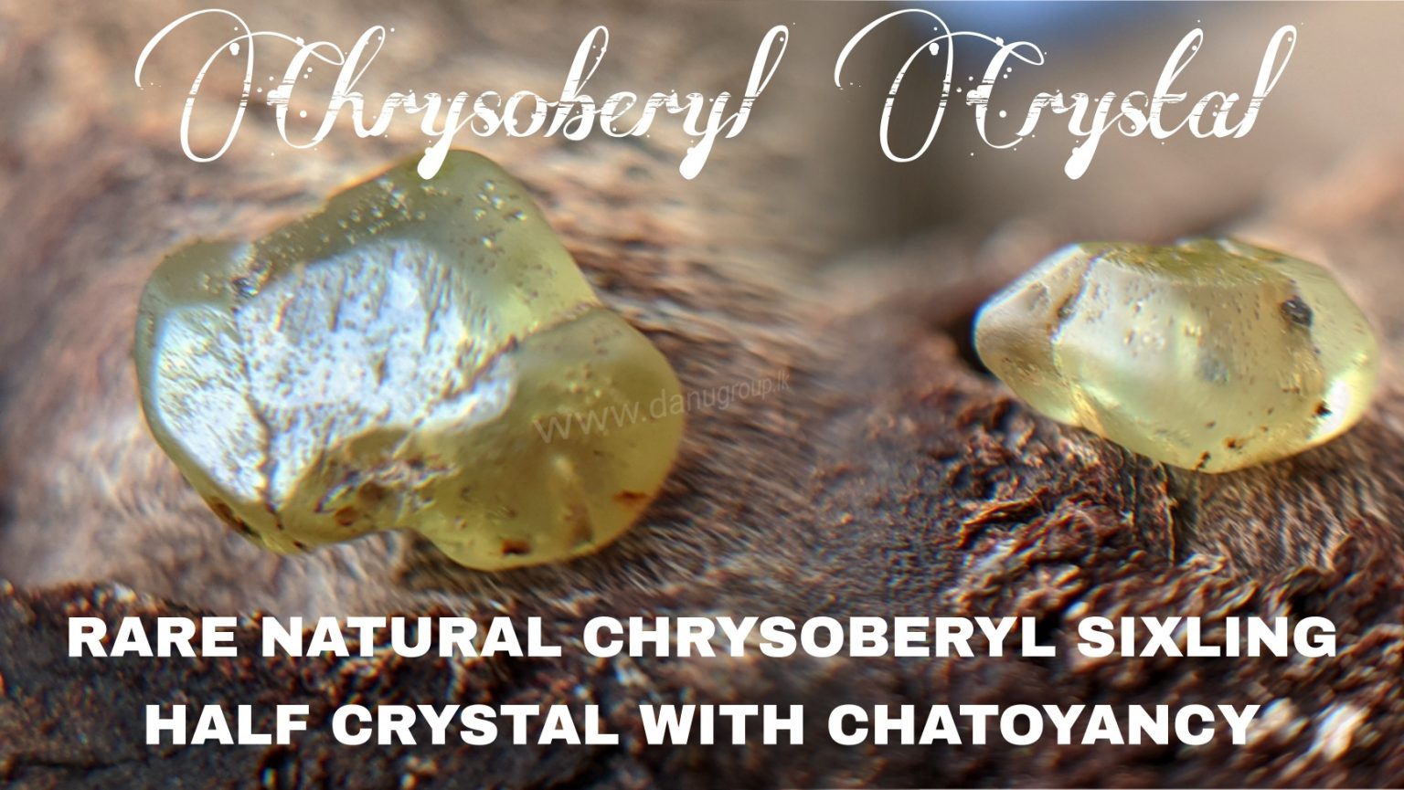Rare Natural Chrysoberyl Half Sixling Crystal with Chatoyancy - Danu Group