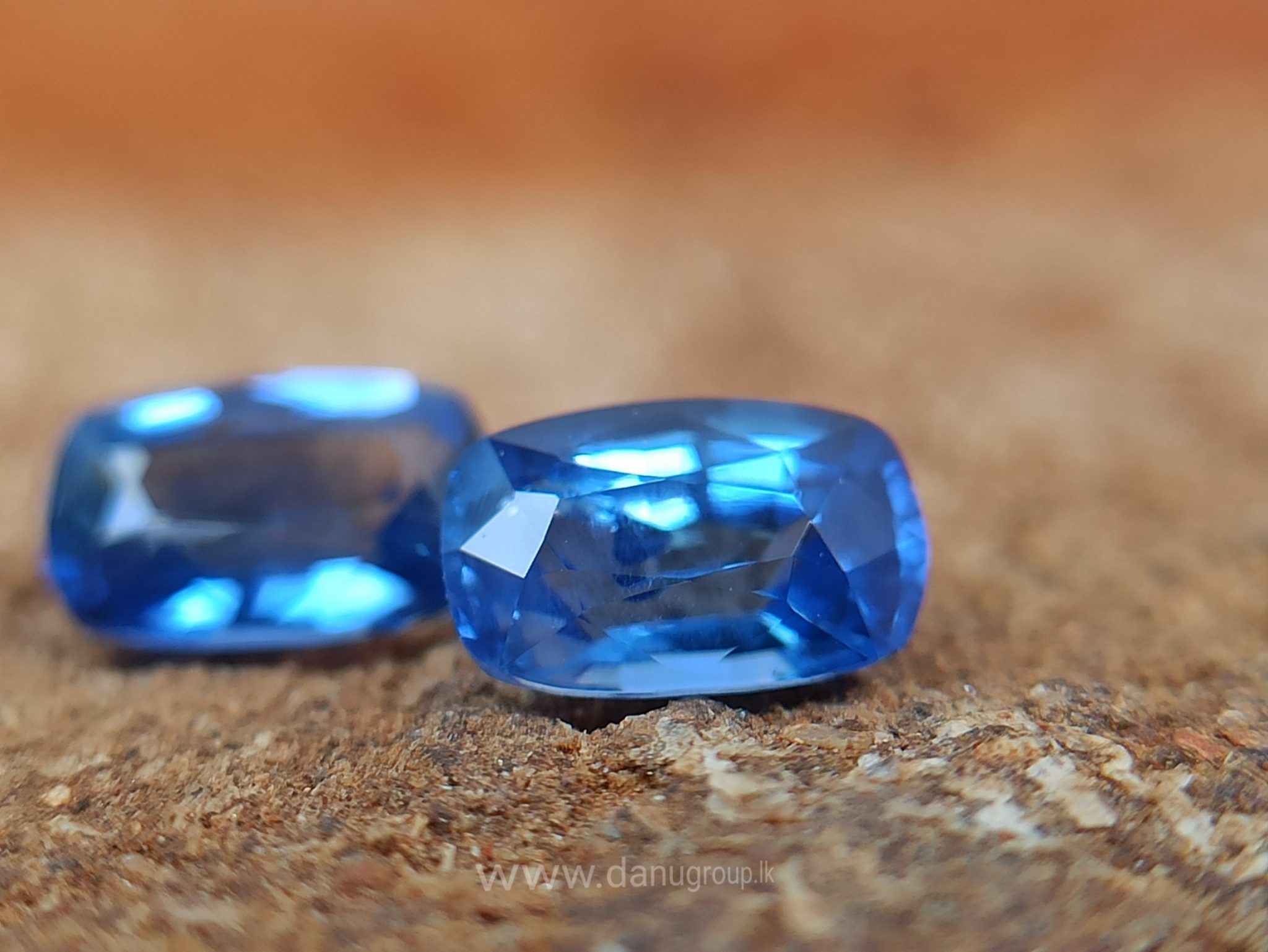 Ceylon Natural Cornflower Blue Sapphire Pair - Danu Group
